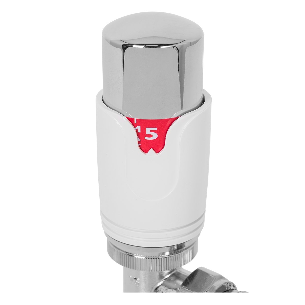 Straight Angle Square Designer White Chrome Radiator Valves ...