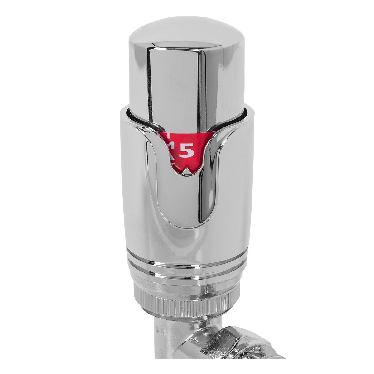 Straight Angle Square Designer White Chrome Radiator Valves ...