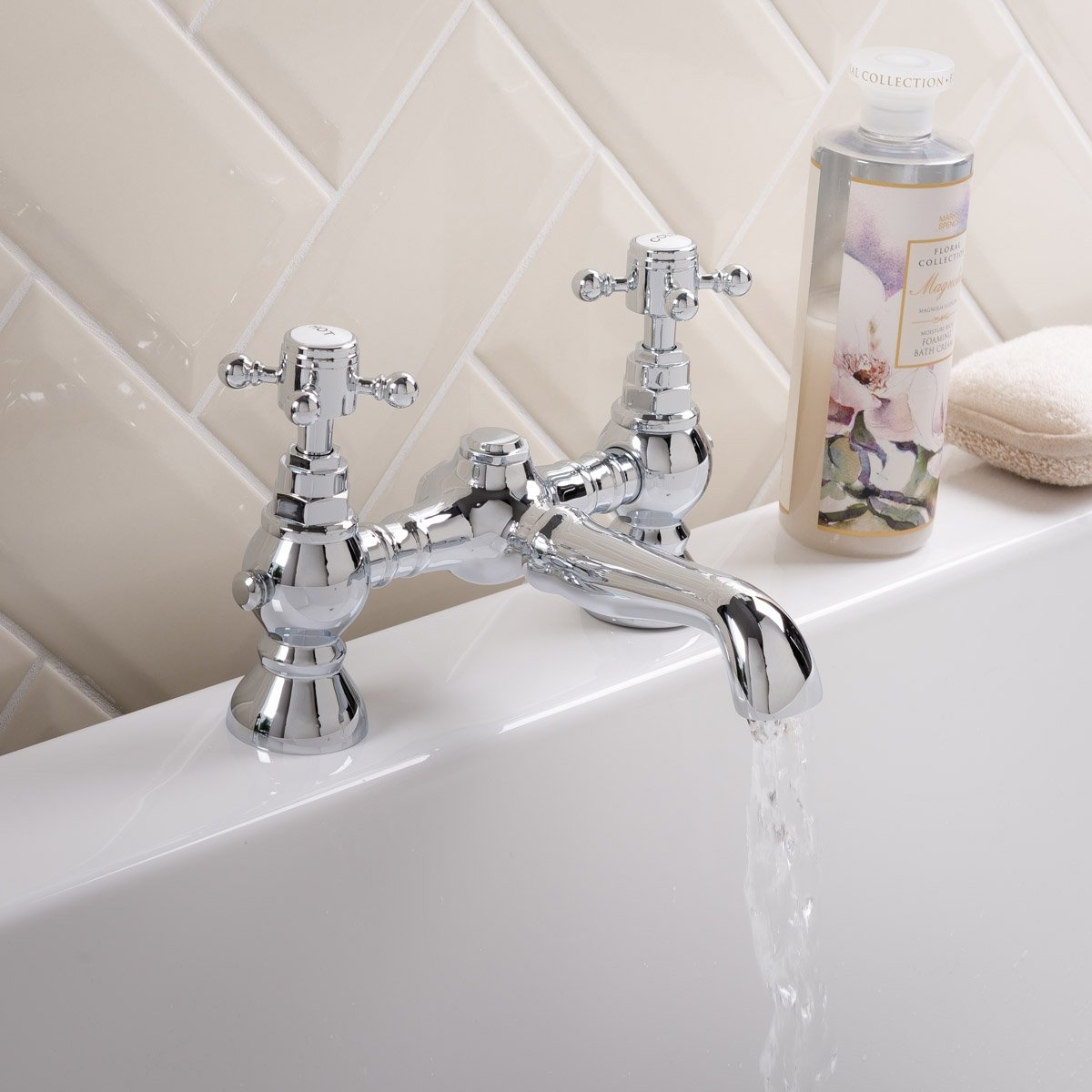 Modern Bathroom Tap Square Waterfall Basin Bath Filler Shower Mixer ...