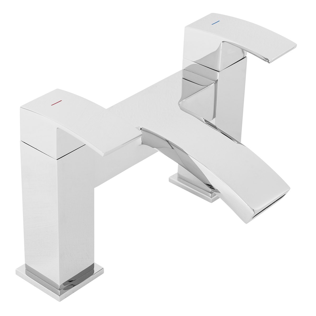 Modern Bathroom Tap Square Waterfall Basin Bath Filler Shower Mixer ...