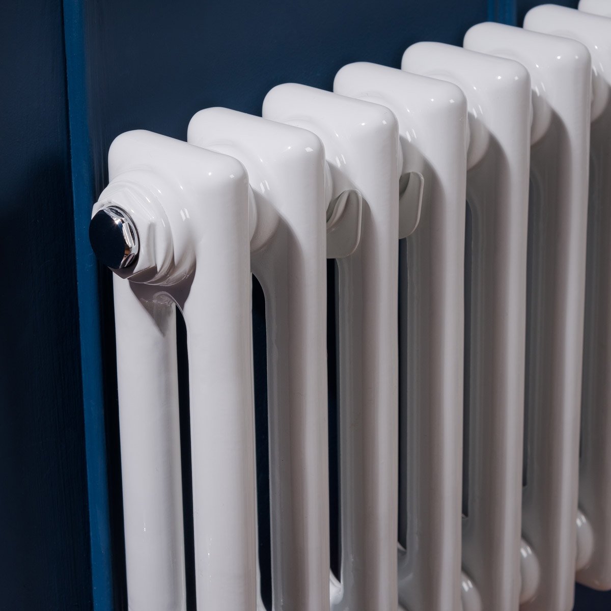 Horizontal Traditional Radiator Column Central Heating White Anthracite ...