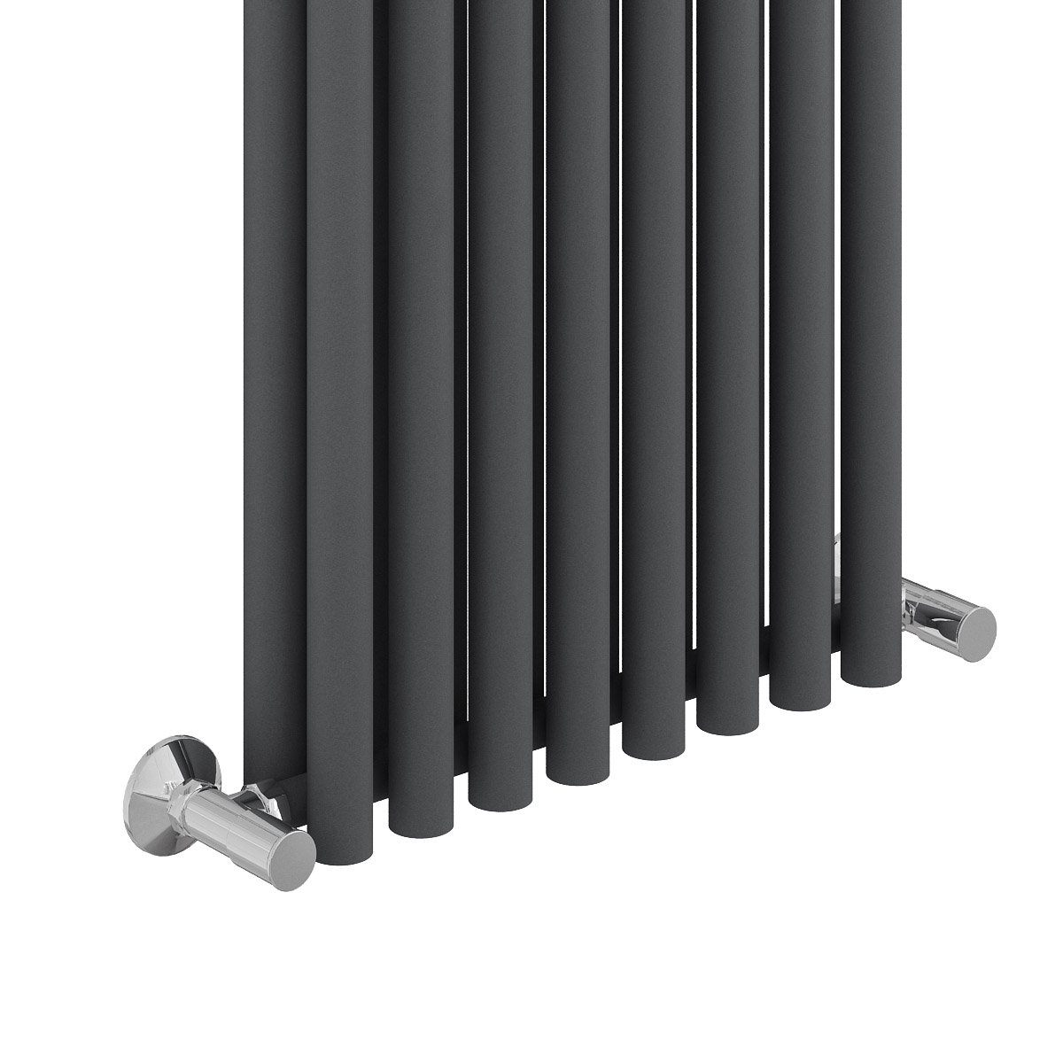 Vertical Modern Designer Radiator Round Tube Double Anthracite ...